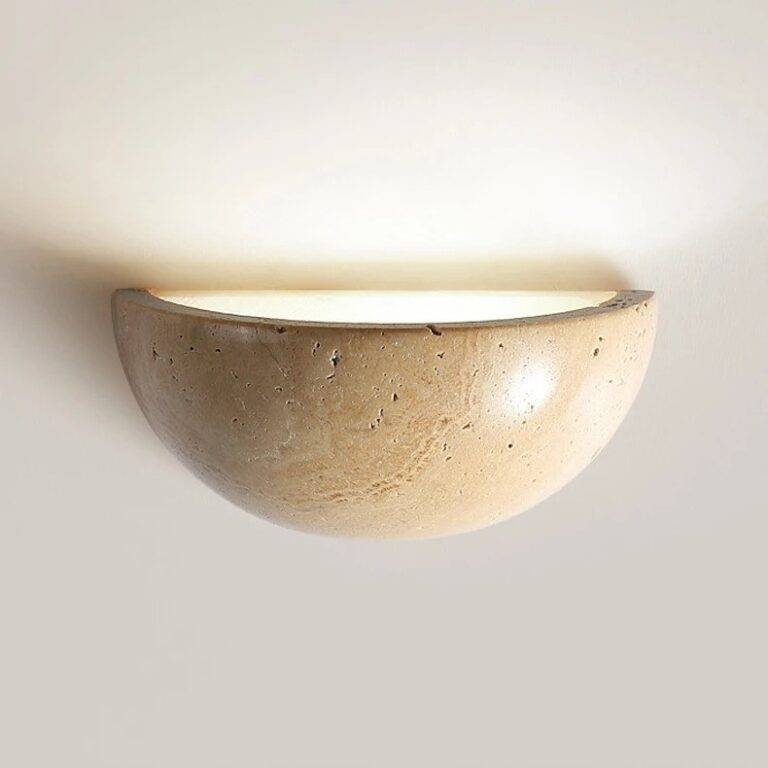 Stone Art Semicircular Wall Sconce Light - Lighting4Home