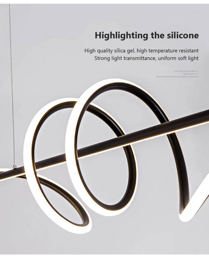 Twisted Linear LED Pendant Chandelier - Lighting4Home