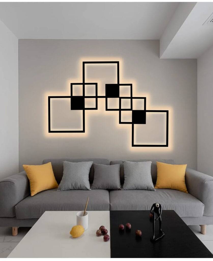 Creative Art Square Frame Wall Lights - Lighting4Home
