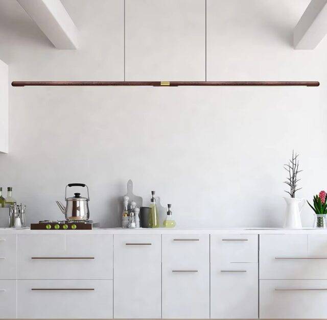 Extended Linear Wooden Pendant Light - Lighting4Home