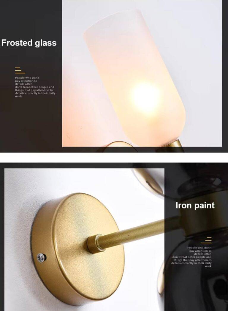 Up and Down Dual Glass Shades Wall Light - Lighting4Home